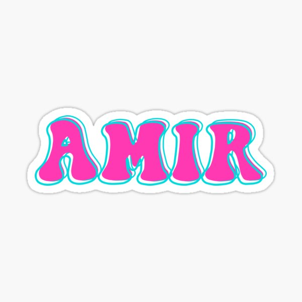 Pegatina «AMIR Lindo diseño de nombre personalizado - Nombre Kawaii ...