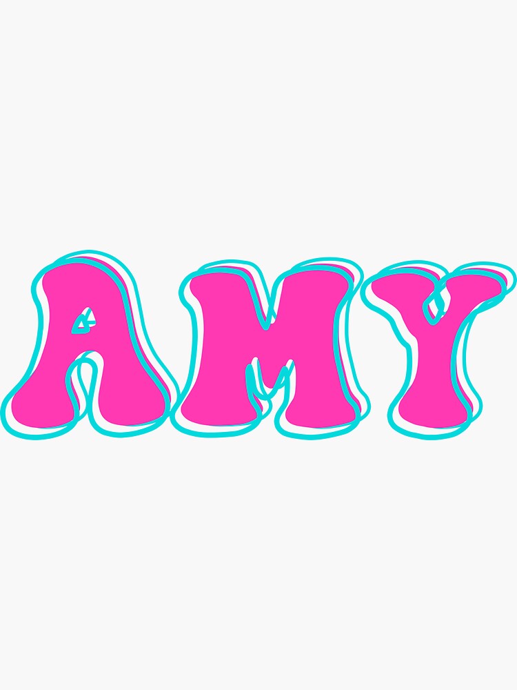 Pegatina «Lindo diseño de nombre personalizado AMY - Nombre Kawaii AMY ...