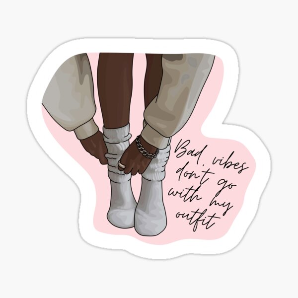 "Bad Vibes Dark Sticker" Sticker by girlinmindco | Redbubble