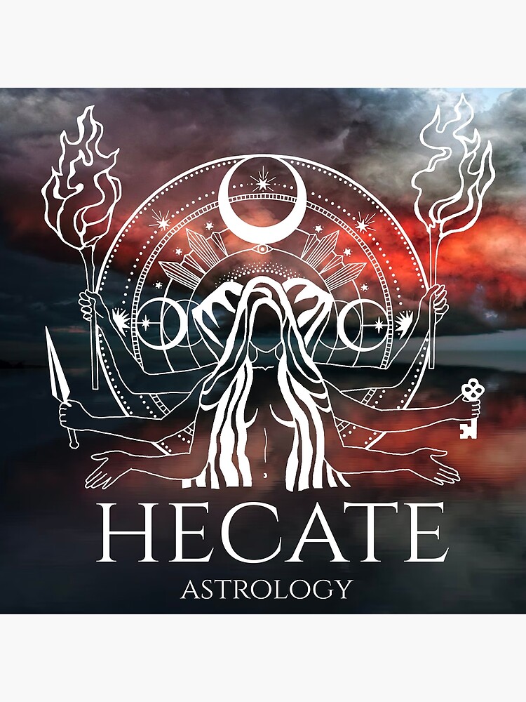 Póster «Logotipo tribal de la astrología de Hécate - Blanco» de Hecate ...