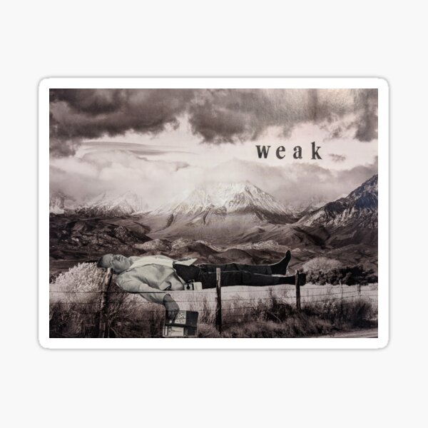 "weak - analog collage art" Sticker for Sale by NumbLock | Redbubble