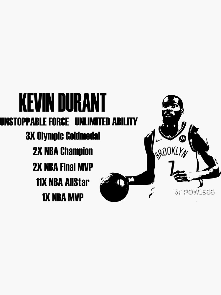 " Kevin Durant Awards" Sticker for Sale by POW1966 | Redbubble