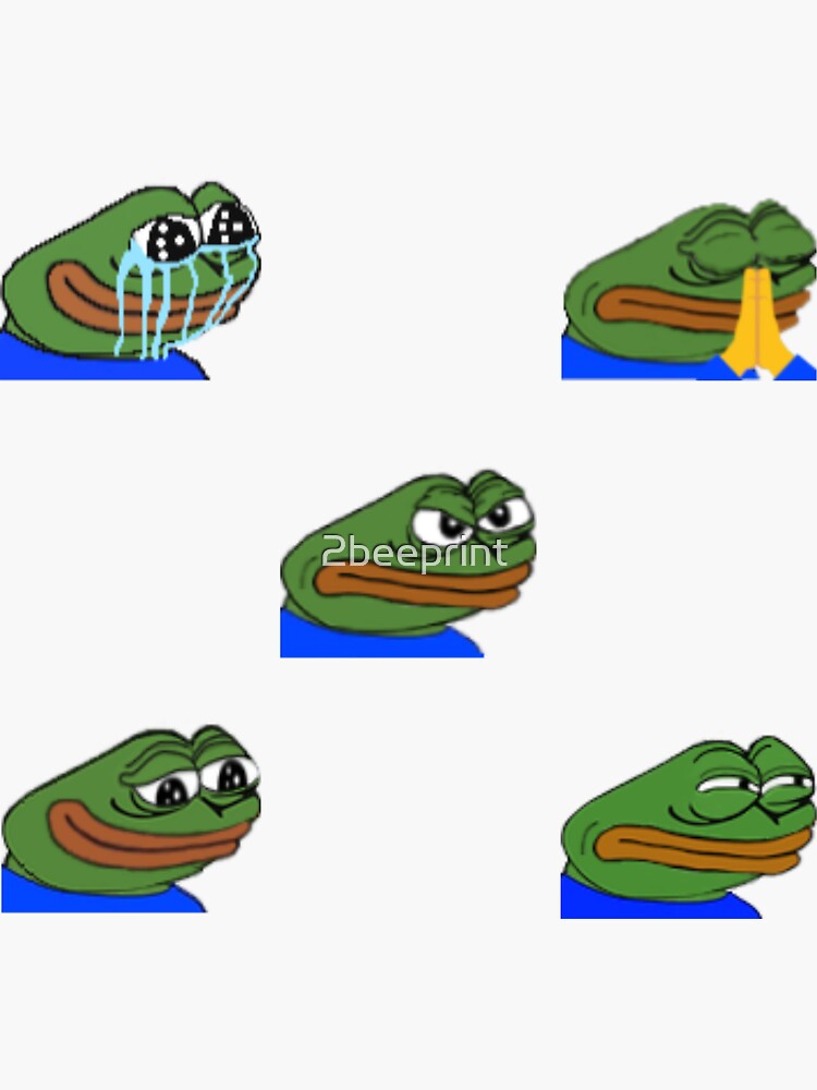 "Pepe Twitch-Emotes-Paket 1" Sticker von 2beeprint | Redbubble