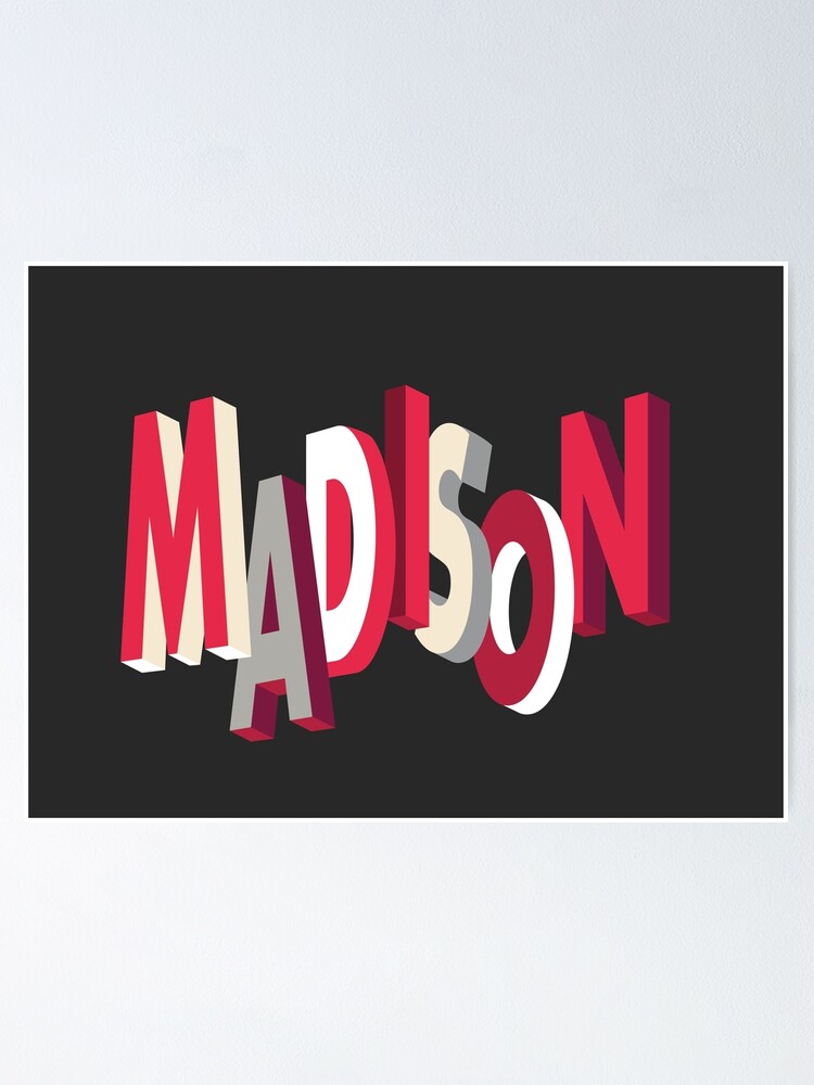 "Madison Font Design" Poster by rskarts | Redbubble