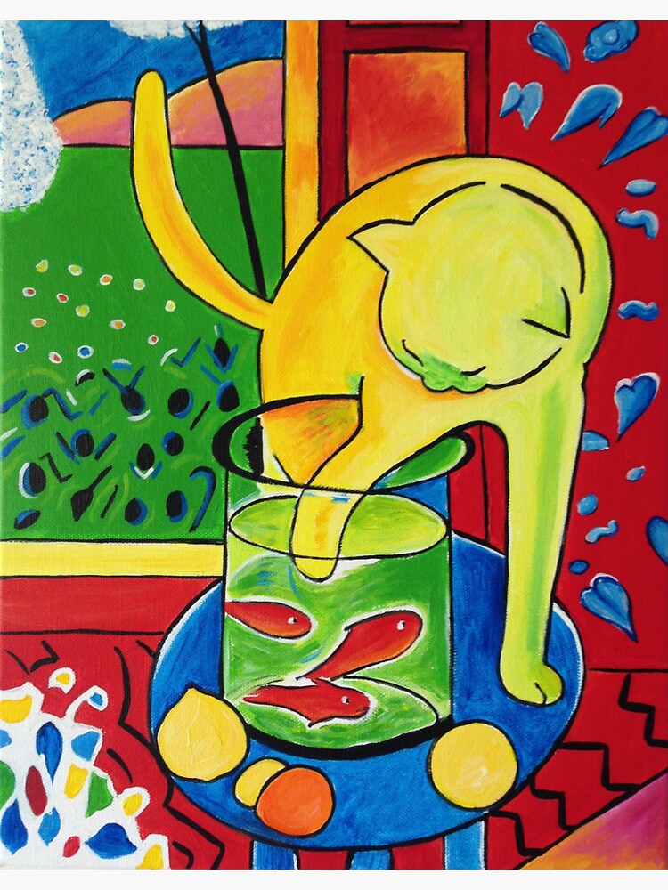 "Henri Matisse The Cat With Red Fish Painting" Sticker for Sale by Fine ...