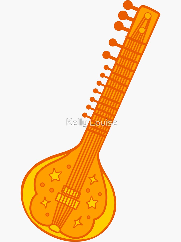 "Sitar" Sticker by kellylouisev | Redbubble