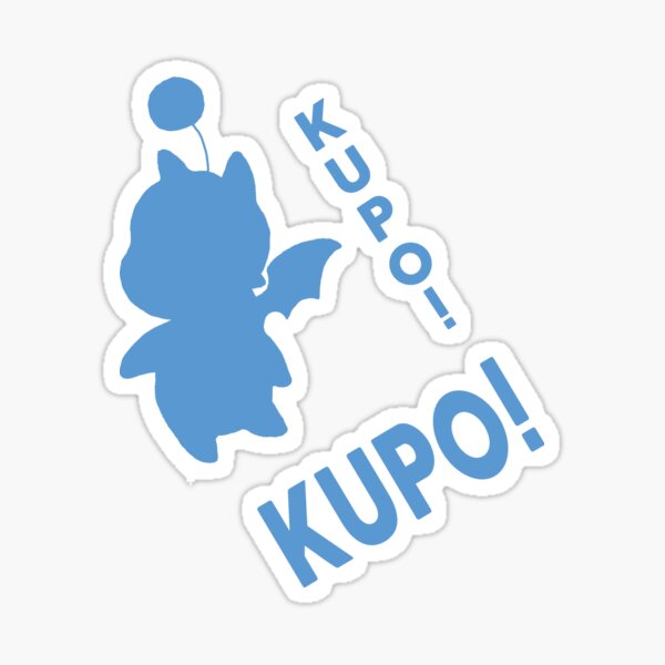 "Moogle print, Kupo" Sticker by gysahlgreens | Redbubble