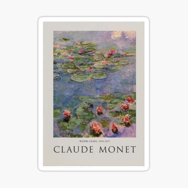 "Claude Monet poster" Sticker by 13070320 | Redbubble