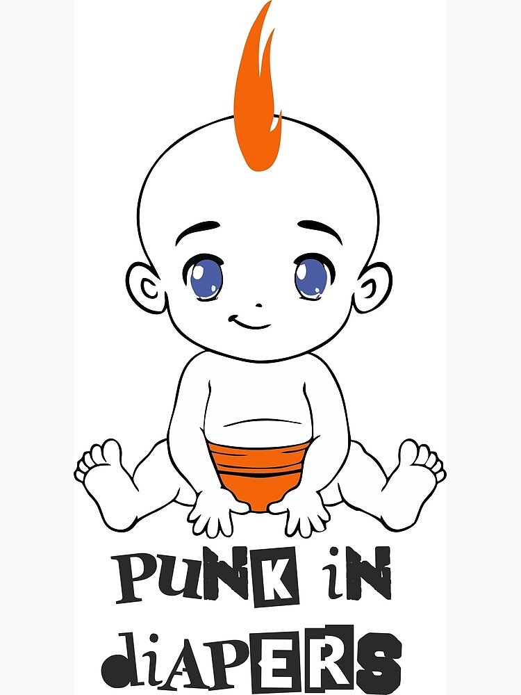 "Punk in diapers" Poster for Sale by dabadava | Redbubble