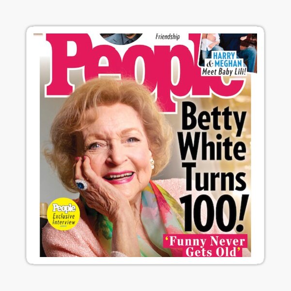 " Betty White actress sticker" Sticker for Sale by RelianceDesigns ...