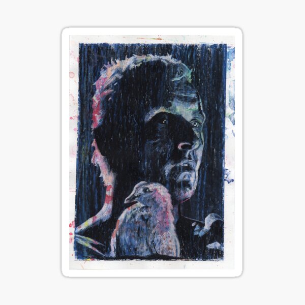 "Blade Runner - Roy Batty - Hand Drawn Oil and Ink Portrait" Sticker ...