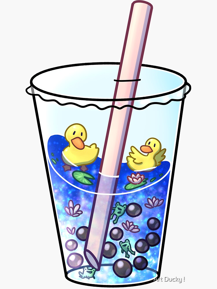 "Boba Ducks" Sticker for Sale by Schwebs | Redbubble