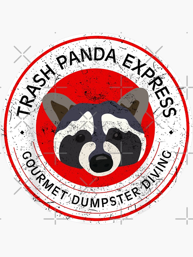 "Trash Panda Express" Sticker by ELHARCHI | Redbubble