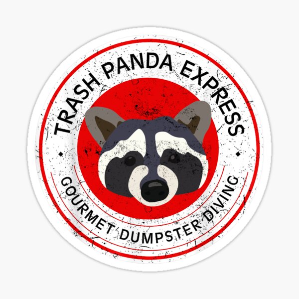 "Trash Panda Express" Sticker by ELHARCHI | Redbubble
