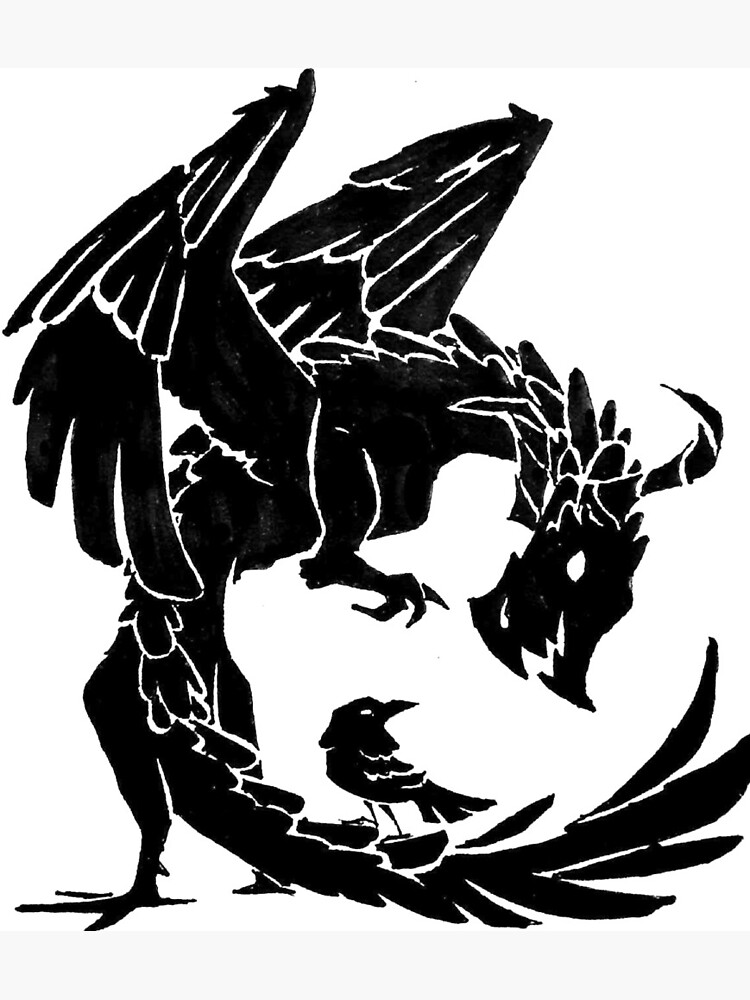 "Raven and Dragon" Poster for Sale by MJHArtwork | Redbubble