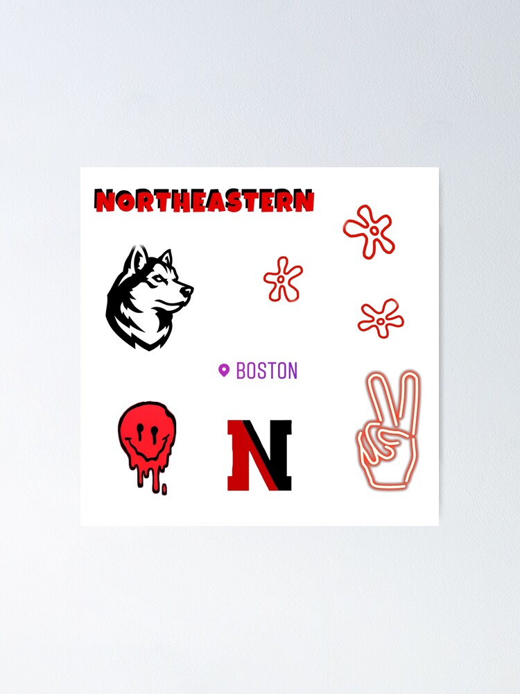 "Northeastern University Sticker Pack" Poster for Sale by brookeee101 ...