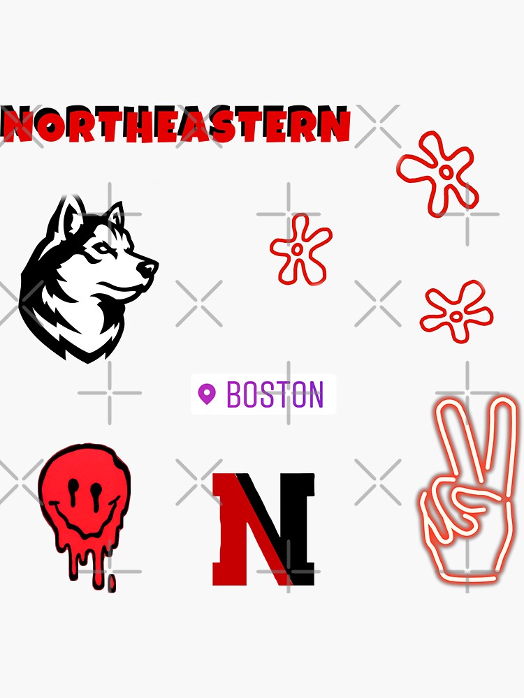 "Northeastern University Sticker Pack" Sticker by brookeee101 | Redbubble