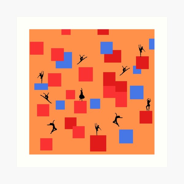 "Dancing like Piet Mondrian - Composition in Color A. Composition with ...