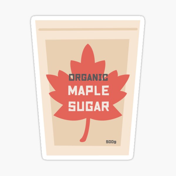 "Organic Maple Sugar Illustration" Sticker by beeya-station | Redbubble