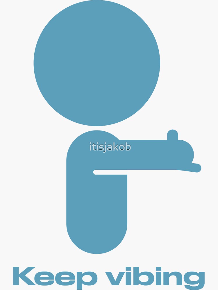 "Blue vibing stick figure" Sticker by itisjakob | Redbubble