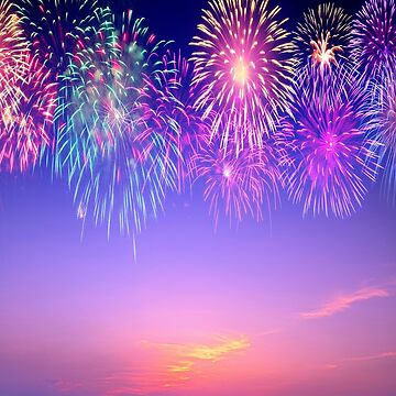 "Happy New Year Fireworks" Sticker for Sale by Jenie Yolland | Redbubble