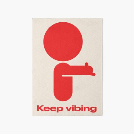 "Red vibing stick figure" Art Board Print by itisjakob | Redbubble