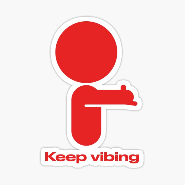"Red vibing stick figure" Sticker for Sale by itisjakob | Redbubble