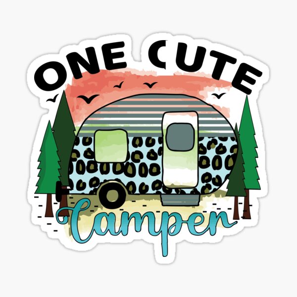"One Cute Camper - Trendy Mountains Design Gift Idea For Camping Lovers ...