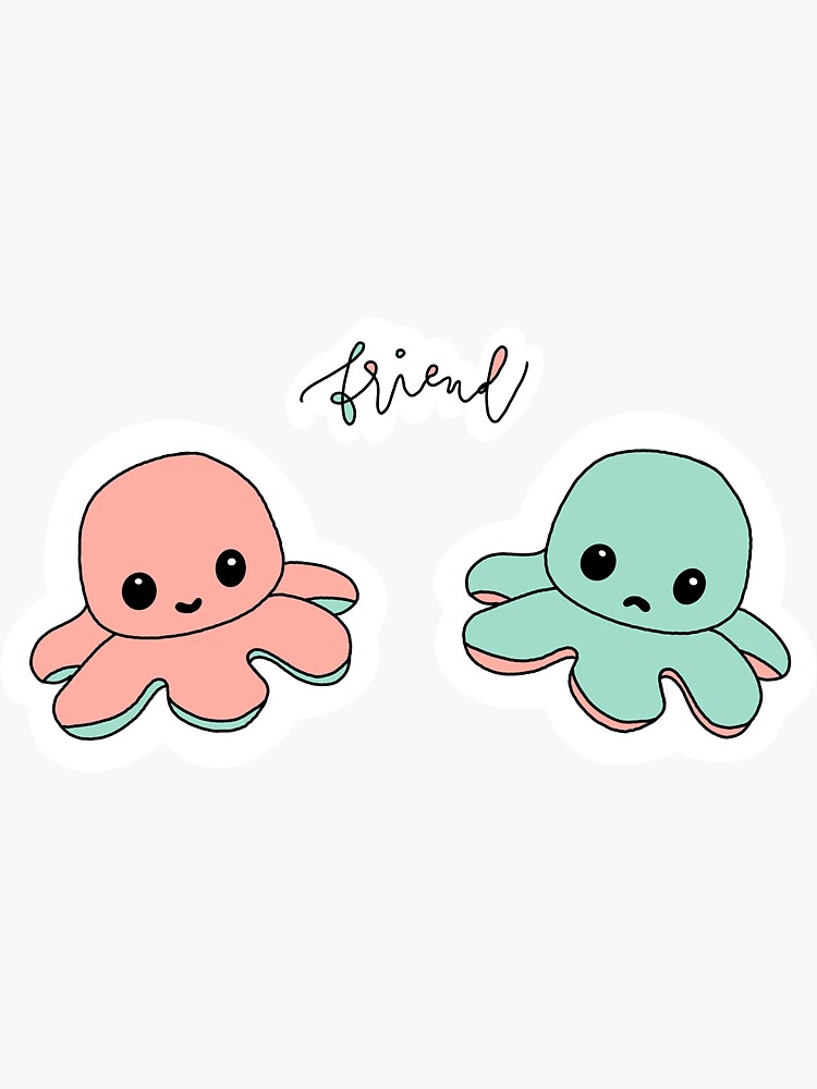 "Shapeshifting Cute Octopus Fidget Toy" Sticker by Jhaycob | Redbubble