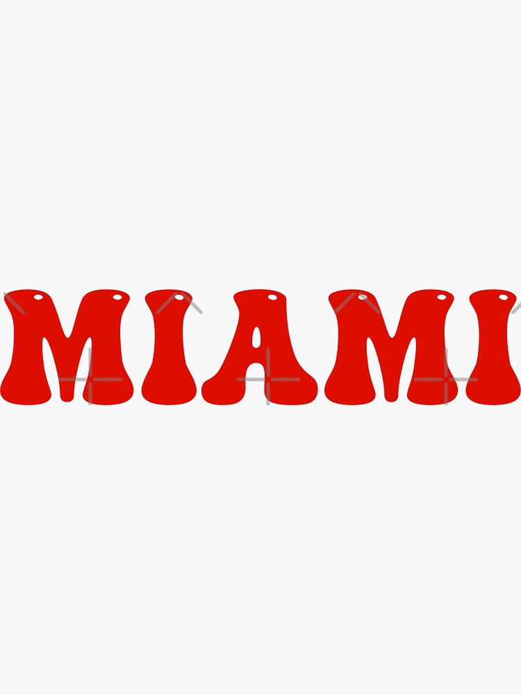 "Miami red" Sticker for Sale by PurpleMartin | Redbubble