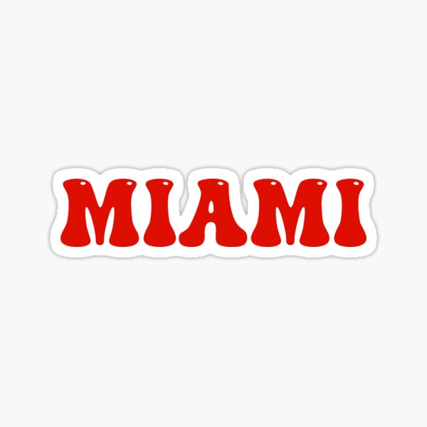 "Miami red" Sticker for Sale by PurpleMartin | Redbubble