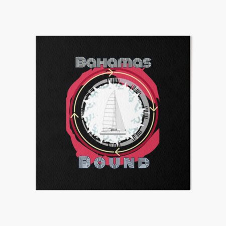 "Bahamas Bound Red on the Lagoon Yacht Sailing Catamaran" Art Board ...