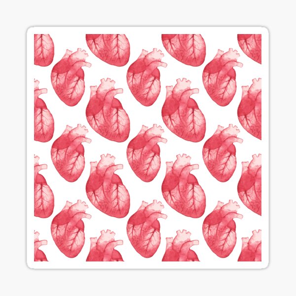 "Human heart" Sticker by runlenarun | Redbubble