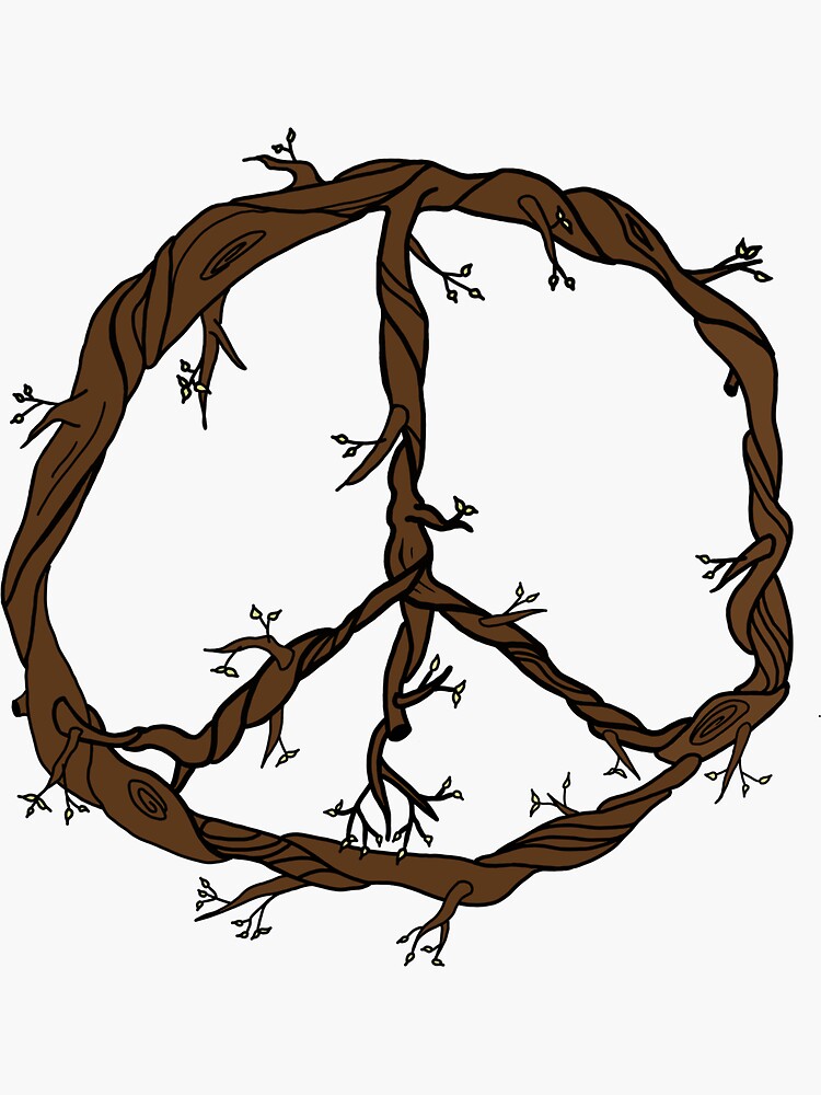 "Let Peace Grow" Sticker for Sale by veggie-monster | Redbubble