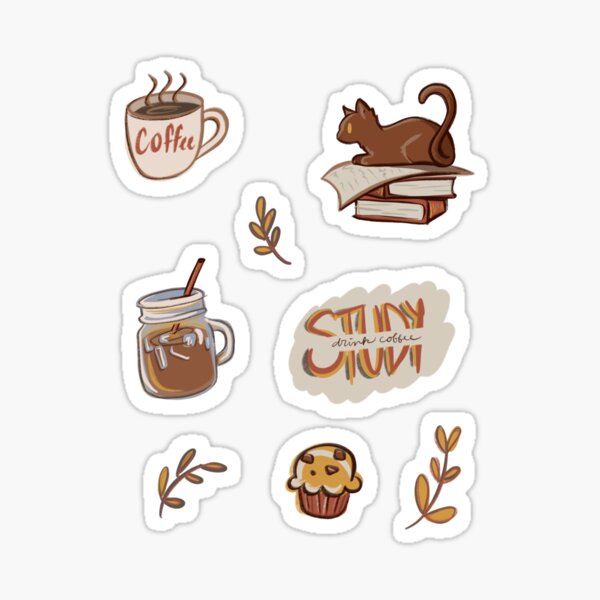 "Morning Coffee Sticker Pack" Sticker for Sale by WildAtHeart-01 ...