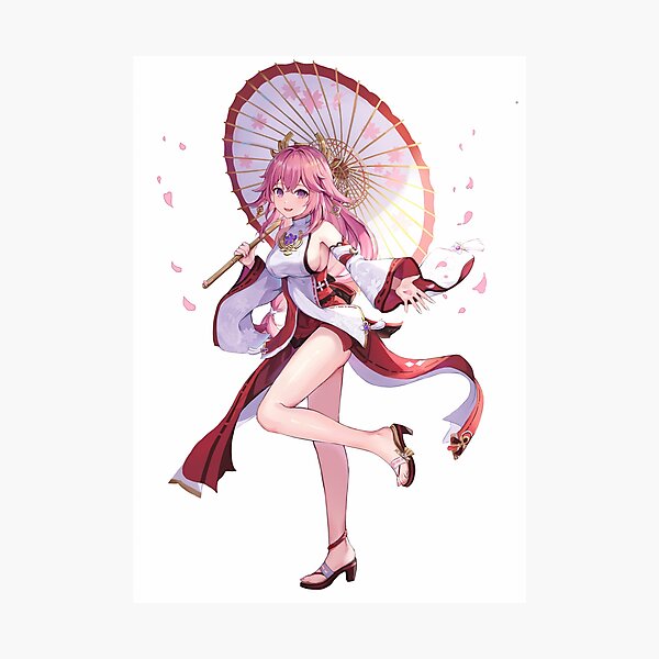 "Cute Yae Miko Guuji Yae Genshin Impact" Photographic Print for Sale by ...
