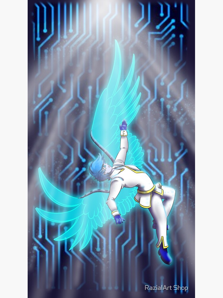 "digital angel" Sticker by RoxasPikachu | Redbubble