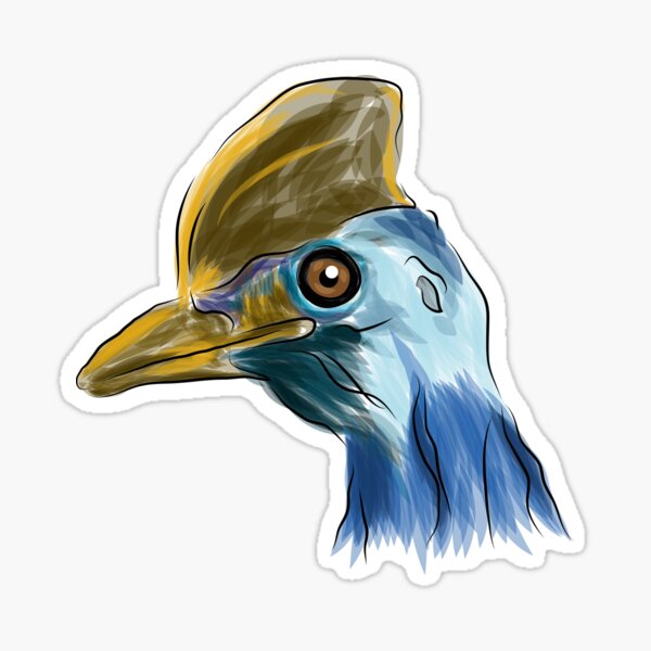 "animals love- cassowary" Sticker by Cofra9122 | Redbubble