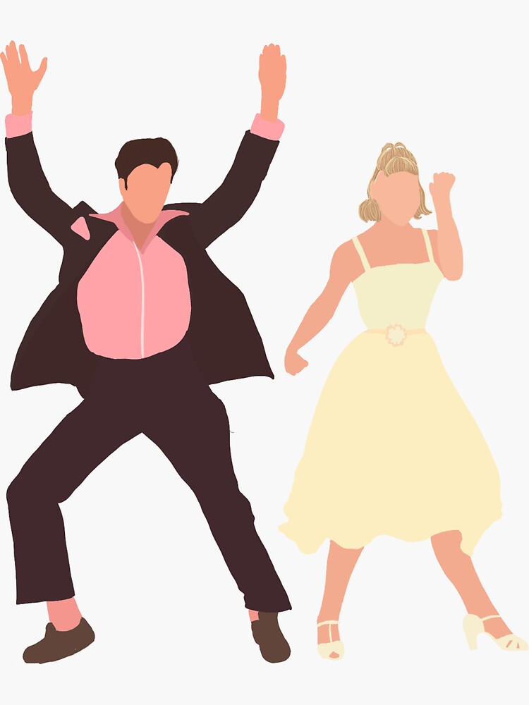 "Danny and Sandy Dancing" Sticker for Sale by erinshammo27 | Redbubble