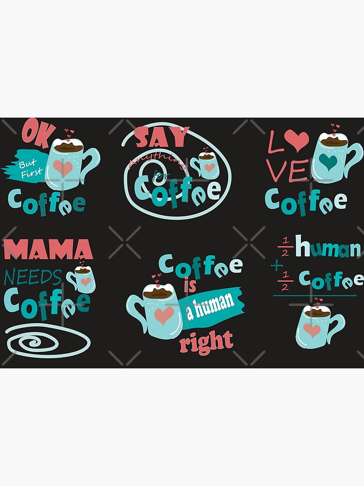 "Coffee stickers for coffee addicts" Poster for Sale by olafekry ...