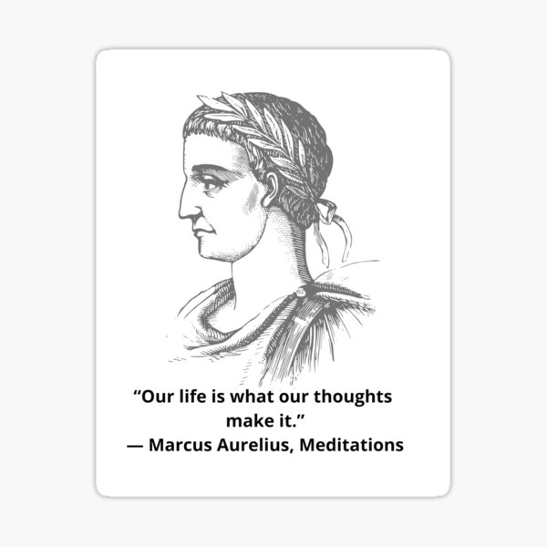 "Marcus Aurelius on Life" Sticker for Sale by PalmerMuses | Redbubble