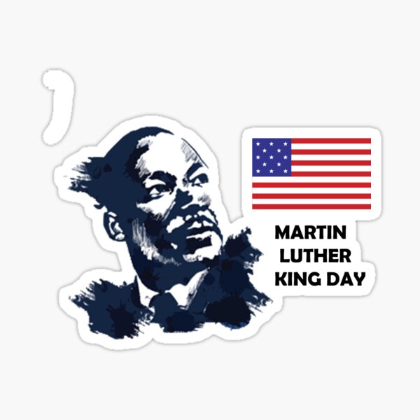 "Martin Luther King Jr Day" Sticker for Sale by Anass07 | Redbubble