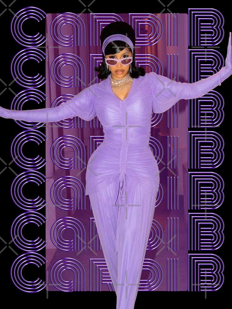 "Cardi B Purple Design" Sticker for Sale by kosmickam22 | Redbubble