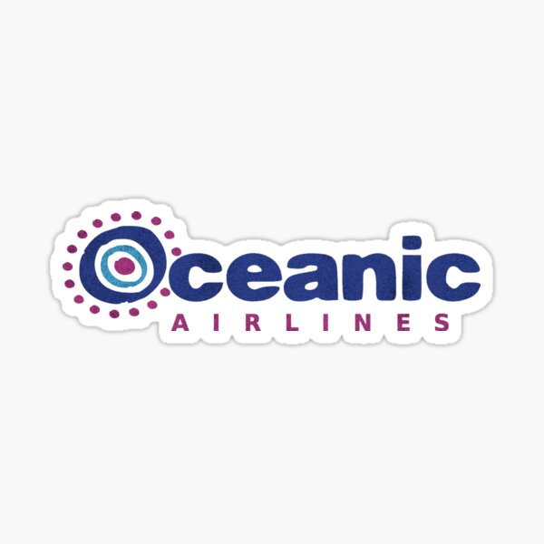"Oceanic Airlines Logo (Weathered)" Sticker by ThatBenGuy23 | Redbubble
