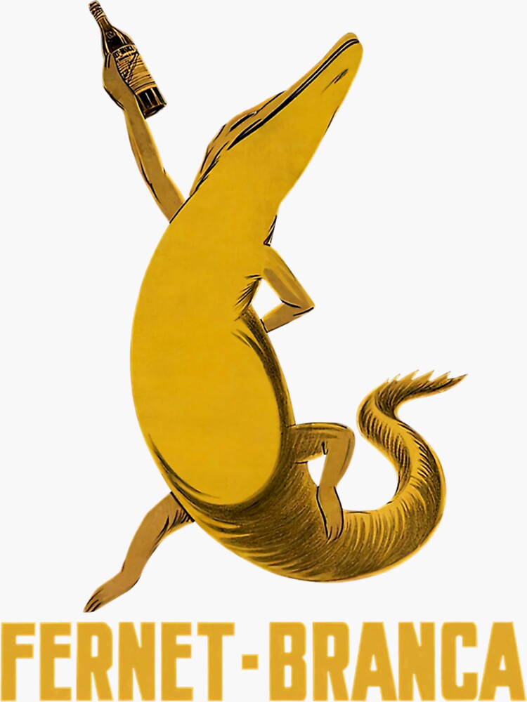 "Fernet Branca Crocodile Essential " Sticker by DarickMaasenz | Redbubble