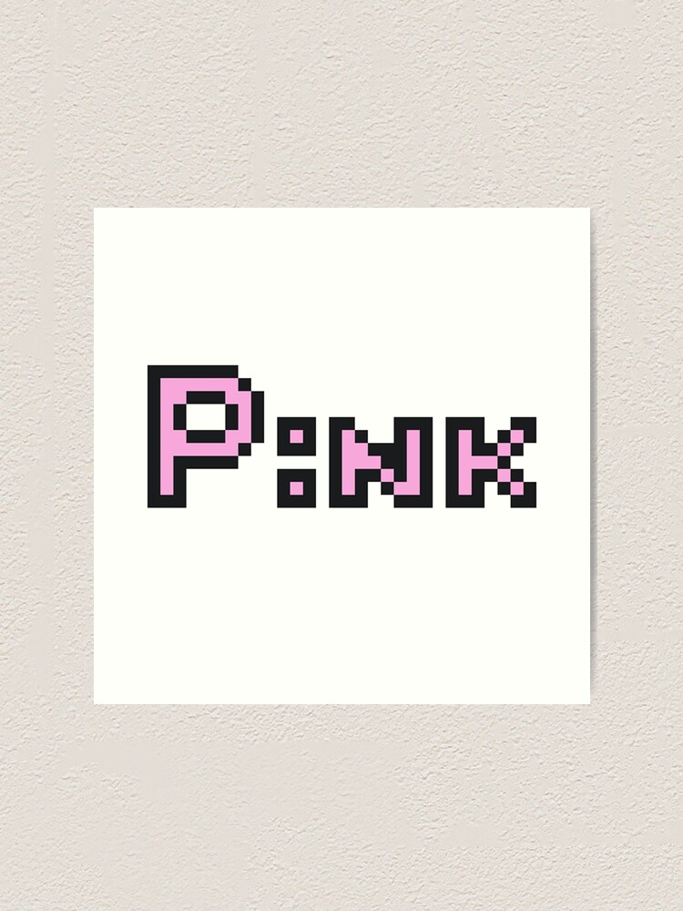 "Pixel art. Pixel lettering. Pink color." Art Print for Sale by ...