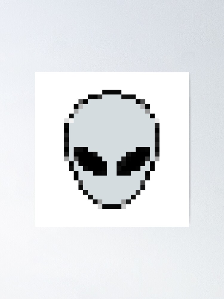 "Pixel art. Alien head" Poster for Sale by SanichNA | Redbubble