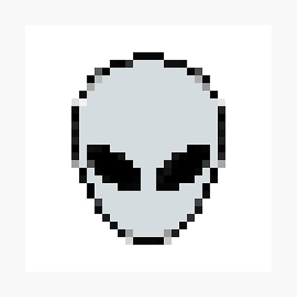 "Pixel art. Alien head" Photographic Print for Sale by SanichNA | Redbubble