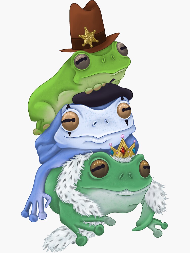 "Frog Tower" Sticker by HamTheMeat | Redbubble