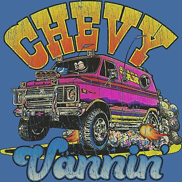 "Chevy Vannin’ 1974 " Sticker for Sale by AstroZombie6669 | Redbubble